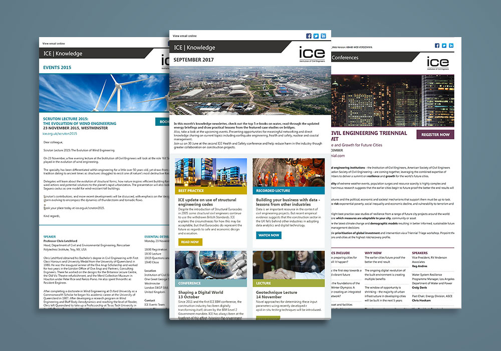 ICE Knowledge Email Templates - Amanda Design Freelance Designer